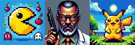 Pixelated Video Game Characters 8 Bits Dalle Prompt