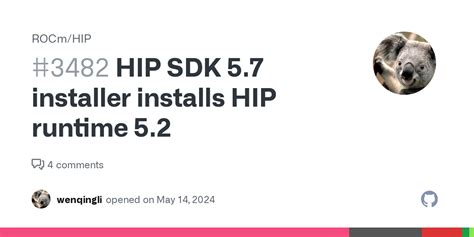 HIP SDK 5 7 Installer Installs HIP Runtime 5 2 Issue 3482 ROCm HIP