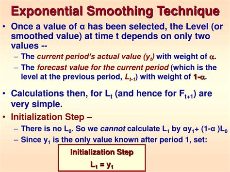 Ppt Forecasting Exponential Smoothing For Stationary Models