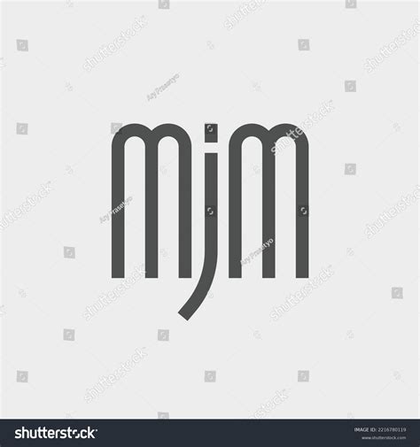 Mjm Monogram Vector Logo Three Letters Stock Vector Royalty Free 2216780119 Shutterstock