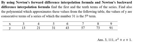 Solved By Using Newtons Forward Difference Interpolation