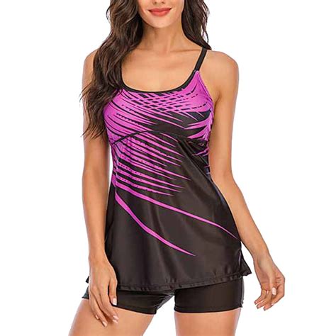 ZHIZAIHU Plus Size Two Piece V Neck Push Up Retro Swimsuits Bikinis For Women High Waisted Plus