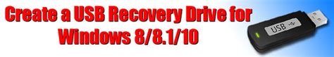 Create A Recovery Drive Usb In Windows