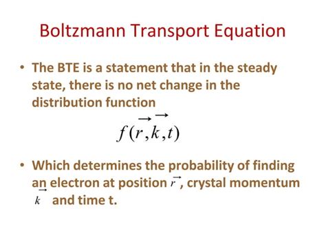 Radiation Physics On Boltzmann Equation Pptx