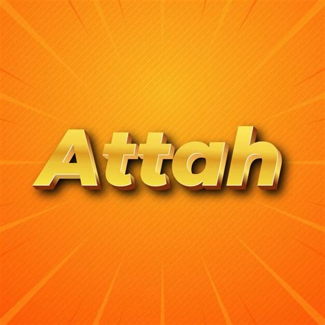 Premium Photo Attah Text Effect Gold  Attractive Background Card