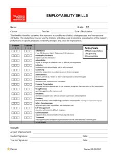 Work Performance Expectations Memo