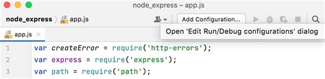 Running And Debugging Nodejs Intellij Idea