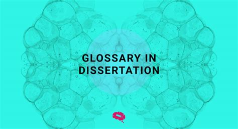 Glossary In Dissertation