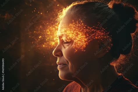 Neuroplasticity Neurodynamics Neurofeedback And Neurofeedback Womans Side Profile With Glowing