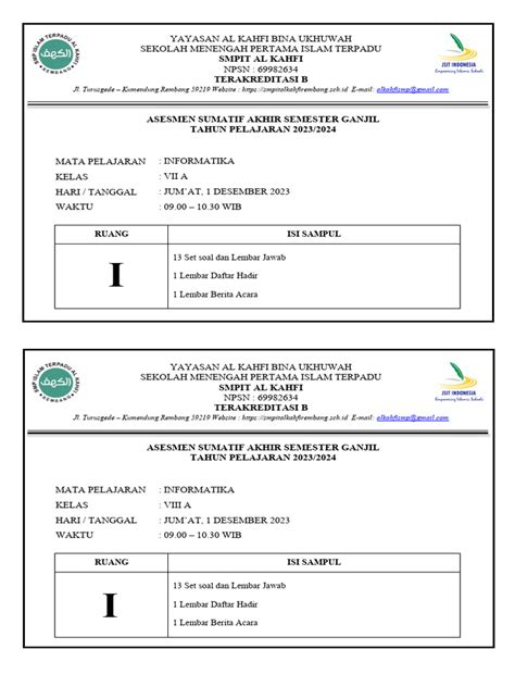 Sampul Map Soal Pdf