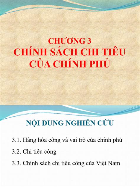Chính Sách Chi Tiêu C A Chính PH | PDF