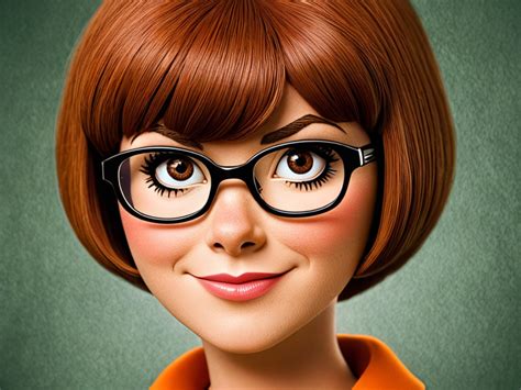 Velma Dinkley Fron Cartoon Scooby Doo Cartoon Style