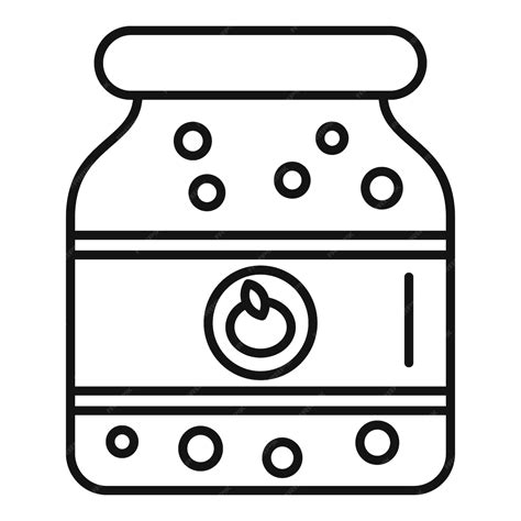 Premium Vector Orange Jam Jar Icon Outline Orange Jam Jar Vector Icon