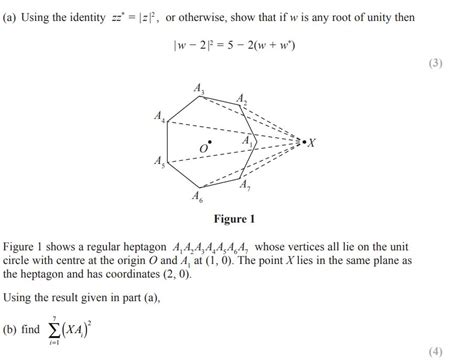 Complex Numbers Roots Of Unity And Geometry Problem Mathematics