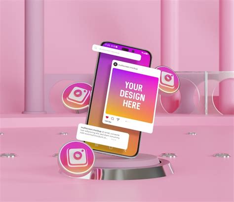 premium psd 3d buttons on smartphone device