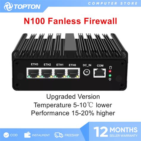 New Intel N100 Firewall Router Pc Upgraded Version Fanless Mini Pc 4x