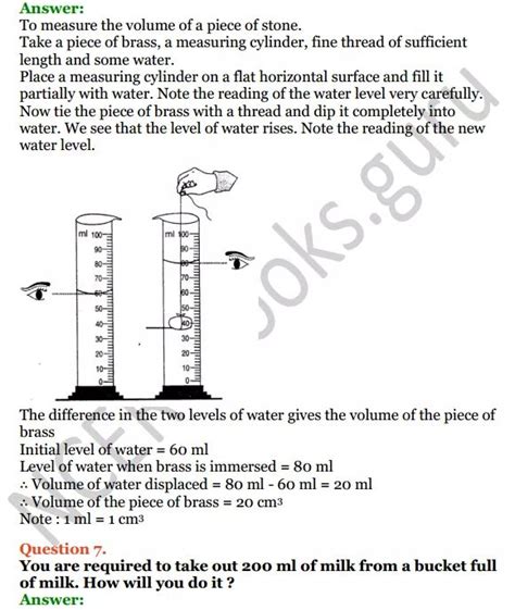 Measurement Of Water Volumes And Liquids In Physics