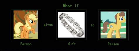 Applejack Gives Caramel Engagement Bracelet By Glittertiara On Deviantart