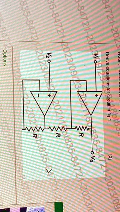 SOLVED Derive Equations For The Circuit In Figure 1