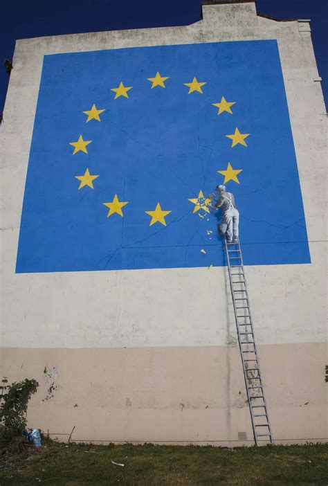 New Banksy In Dover Confirmed Brexit Mural Shows Eu Flag Star Being