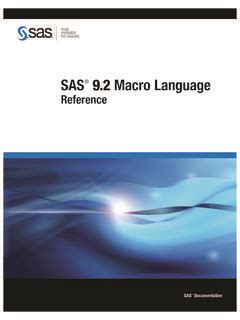 SAS 9 2 Macro Language Reference Sas 9 2 Macro Language Reference
