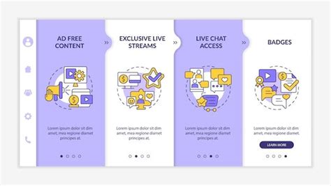 Premium Vector Paid Subscription Features Purple And White Onboarding