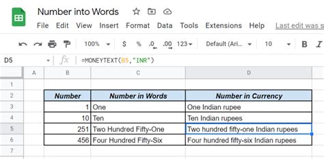 How To Convert Numbers To Words In GoogleSheets XL N CAD