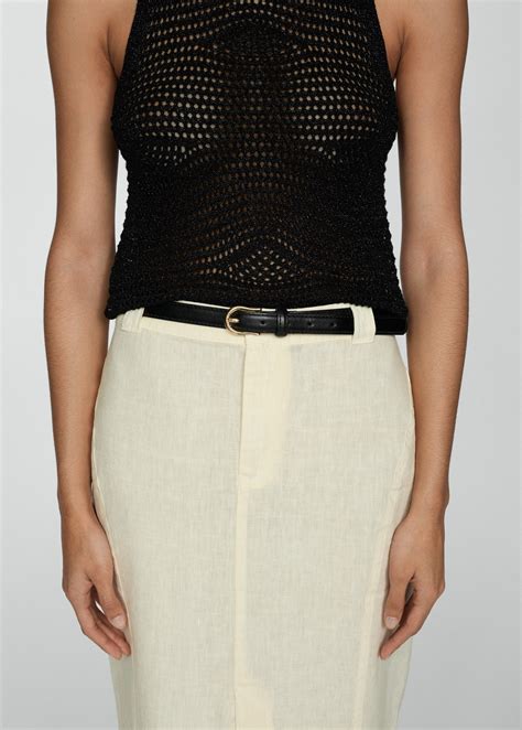 Openwork Knitted Lurex Top Women Mango Usa