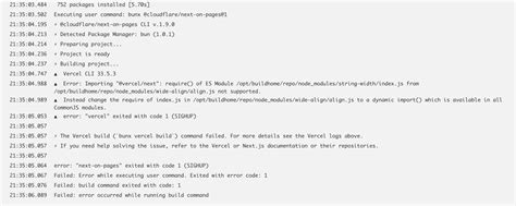 Error Importing Vercelnext Require When Building From Git