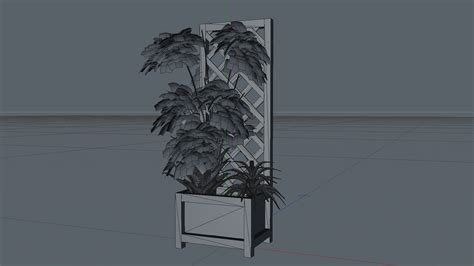 3d Model Small Lattice Wooden Garden Planter Turbosquid 2063666