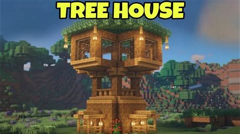 Minecraft How To Build A Treehouse Easy Treehouse Tutorial YouTube