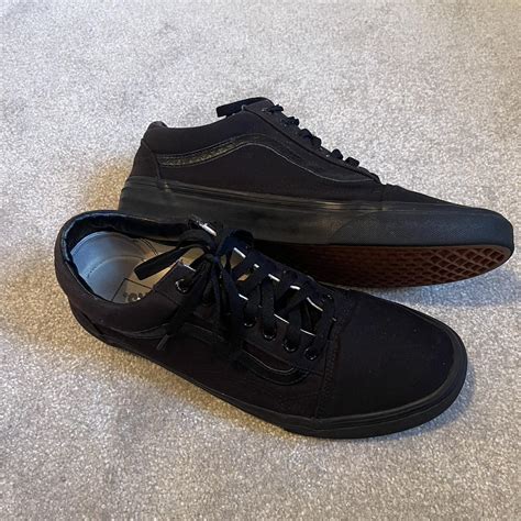 All Black Old Skool Vans Very Good Condition Only Depop