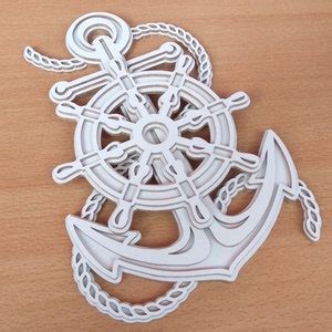 C Anchor Scroll Saw Pattern Pdf Dxf Svg Eps Etsy