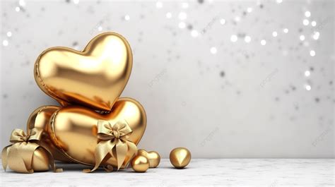 흰색 콘크리트 3d 렌더링된 배너에서 새해를 환영하는 금색의 반짝이는 하트 모양의 풍선 2022년 골드 새해 복 많이 받으세요 골드 새해 금 배경 일러스트 및 사진