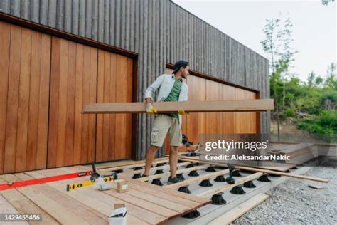 Installing Wood Deck Photos And Premium High Res Pictures Getty Images
