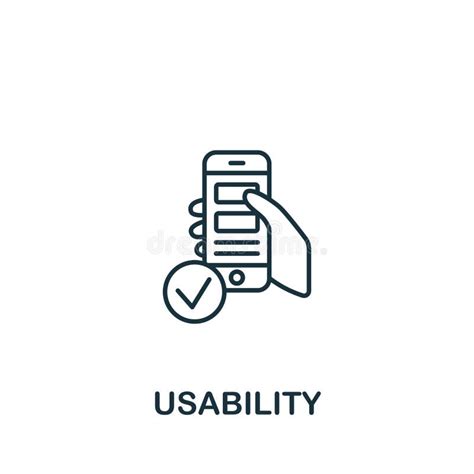 Usability Icon Monochrome Simple Project Management Icon For Templates Web Design And
