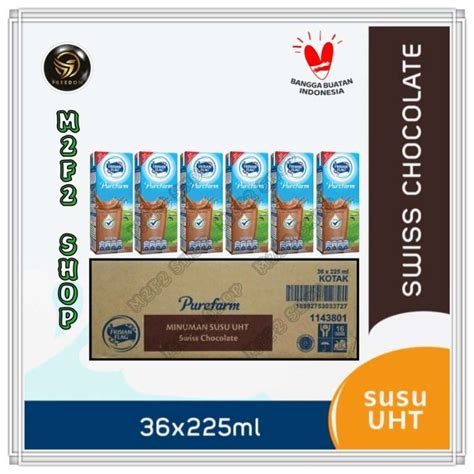 Jual Susu Bendera Frisian Flag Purefarm Swiss Chocolate Uht Coklat Swiss Kotak Uht Ml