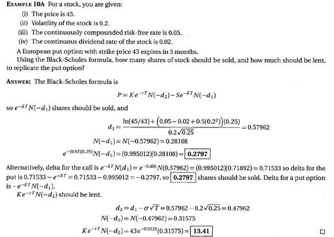 Replication Understanding The Relationship Between The Black Scholes