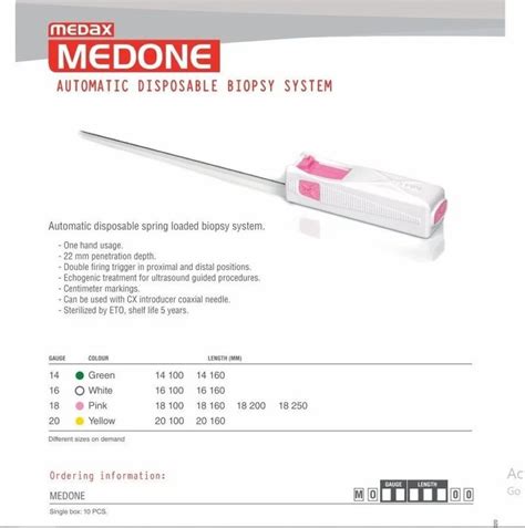 Automatic Disposable Biopsy System 10 Gauge At ₹ 2300 Piece In New Delhi Id 2856372704812