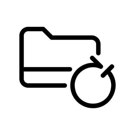 Folder Synchronization Icon With Circular Refresh Arrow Symbol Overlay 65290606 Vector Art At