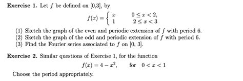 Solved Exercise Let F Be Defined On By Chegg