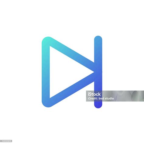 Skip To End Pixel Perfect Gradient Linear Ui Icon Stock Illustration