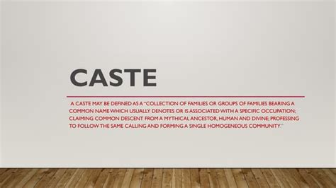 Caste System Ppt Ppt