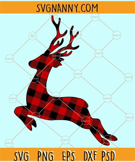 Buffalo Plaid Reindeer SVG Winter Shirt Svg Christmas Svg Merry