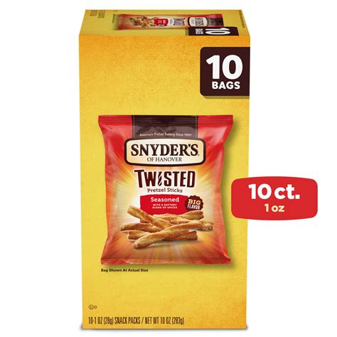 Snyders Of Hanover Big Crisp Twisted Seasoned Pretzel Sticks 1 Oz