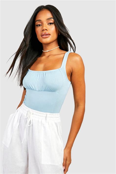Wide Strap Bodysuit Boohoo Usa
