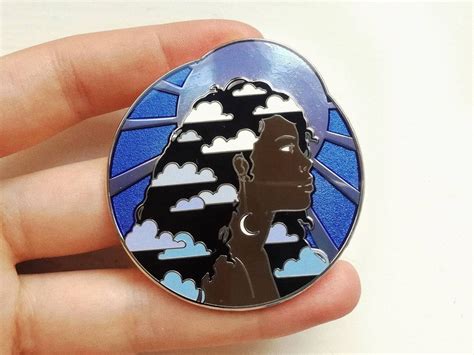 B Grade Seconds Sun Goddess Pin In Gold Or Silver Hard Enamel Plating