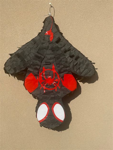 Miles Morales Piñata Spiderman Spiderverse Birthday Pinata Etsy