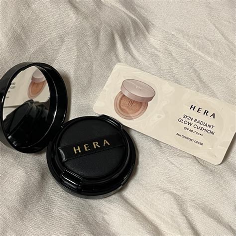 샘플리뷰 헤라 스킨 래디언트 글로우 쿠션블랙 쿠션 샘플 비교 및 리뷰 네이버 블로그