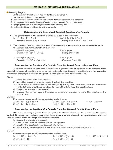 Parabola Pdf Analytic Geometry Euclidean Geometry